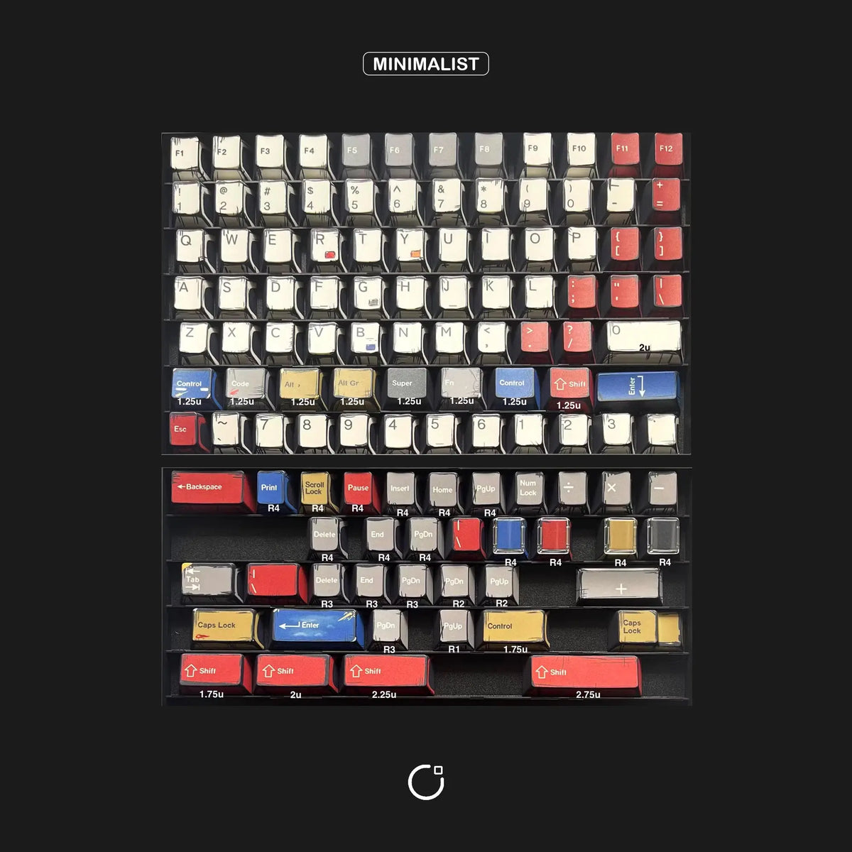 Stylish Multi Comics PBT Keycaps for Gamers – Olivekeys